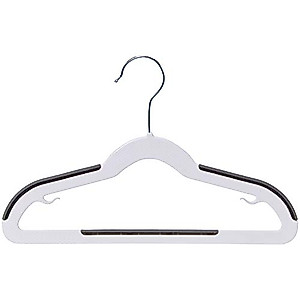 Amazon Basics Plastic Kids Clothes Hangers With Non-Slip Pad, 30-Pack, 12.8" W x 8" H x 0.3" D