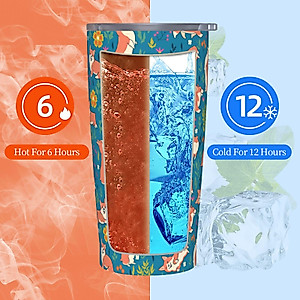 CHASOEA Corgi Tumbler 20oz Cute Dog Stainless Steel Insulated Tumblers with Lid and Straw Animal Travel Coffee Mug Tea Wine Cups Water Bottle Dogs Gifts for Women Dog Lover