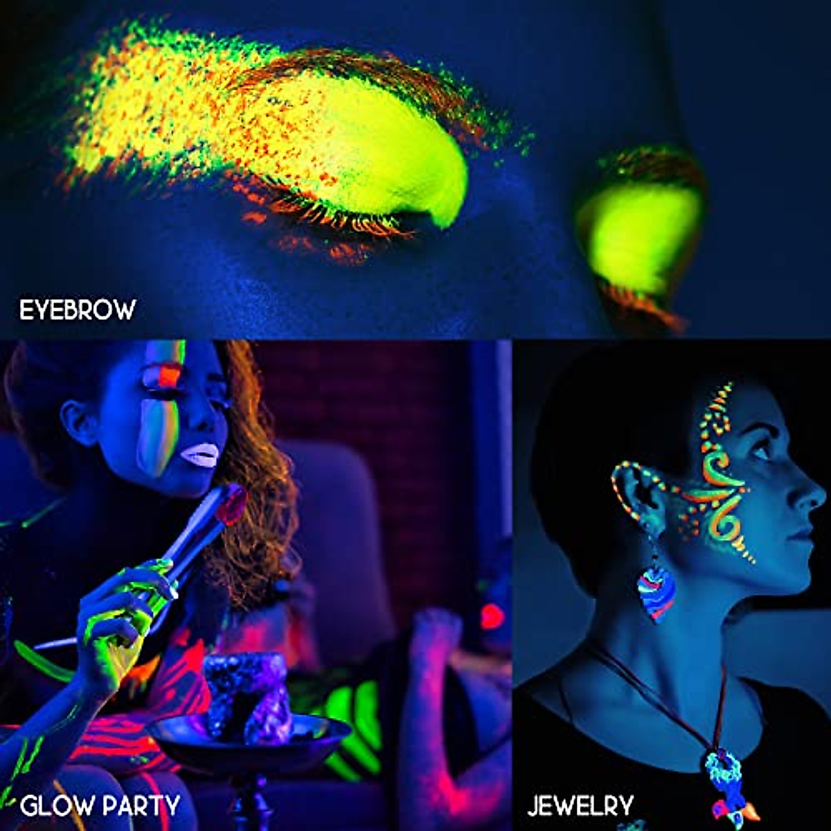 Pink Face Paint Sticks UV Body Panit - 0.75 oz Professional Blacklight Reactive Glow Paint for Adult Kids, Oil Foundation Makeup Blendable Sticks, Glow in The Dark Paint Neon Party Supplies