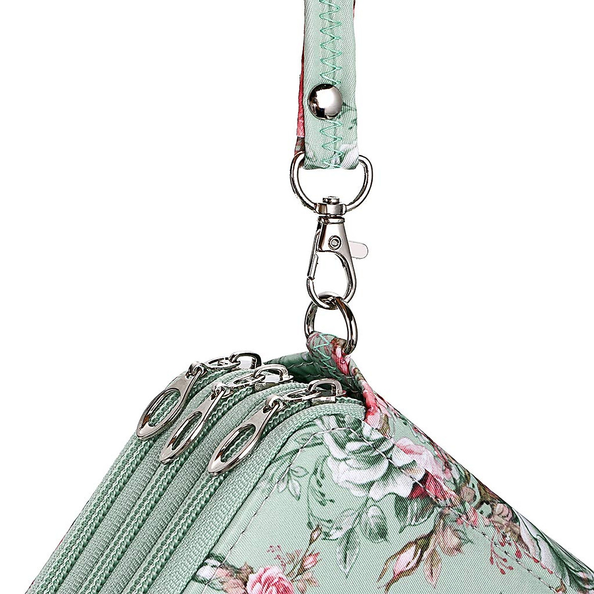 BTSKY Zippered Pencil Case-Canvas 72 Slots Handy Pencil Holders with Printing Pattern for Prismacolor Watercolor Pencils, Crayola Colored Pencils, Marco Pencils Rose