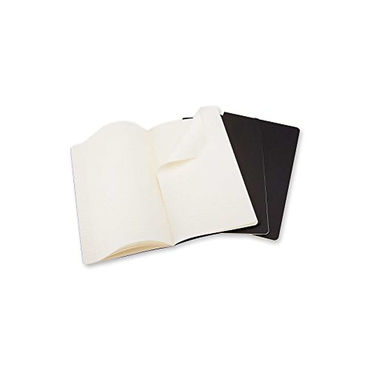 Moleskine Cahier Journal, Soft Cover, Large (5" x 8.25") Ruled/Lined, Black, 80 Pages (Set of 3)