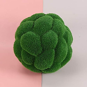 BESPORTBLE Green Moss Decorative Ball, Artificial Moss Balls Faux Dried Balls Vase Bowl Filler for Christmas Party Weddings Display Decor Props, 12cm