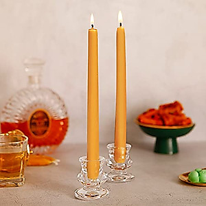 Beeswax Taper Candles Beeswax Candlesticks 8" 12Pack Handmade of 100% Pure Beeswax Tapers for Home Decoration
