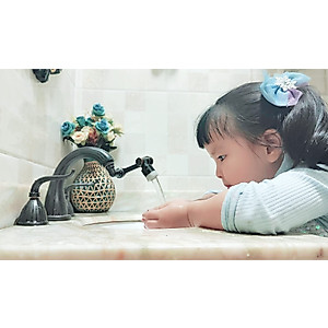 ROLYA 1080° Swivel Faucet Extender Bathroom Rotating Tap Attachment With CUPC Certification Aerator Oil Rubbed Bronze