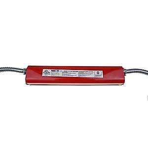 NICOR Lighting 8W LED Emergency Battery Backup Driver Universal (EMB80-10-UNV) , Red
