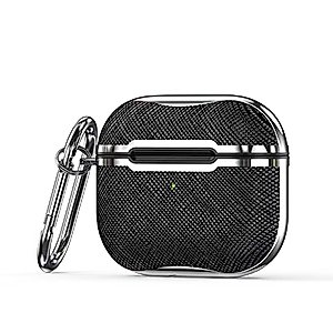 OLLSA AirPods Pro Case Cover Black Hard Shell Keychain Accessory Support Apple Airpod Pro 2019 Wireless Charging Case iPods Pro Case Men & Boys [Front LED Visible], 1.96*2.56*0.98 inch (ef-068)