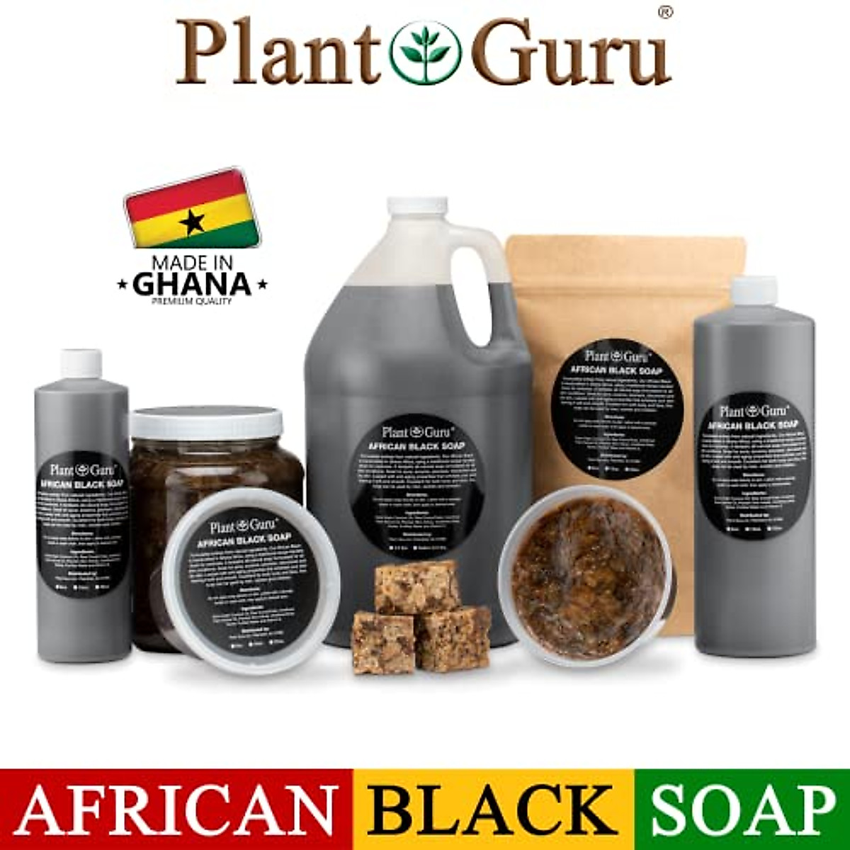 African Black Soap Paste 8 oz. 100% Raw Pure Natural From Ghana. Acne Treatment, Aids Against Eczema & Psoriasis, Dry Skin, Scars and Dark Spots. Great For Pimples, Blackhead, Face & Body Wash.