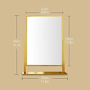 DYPASA Vanity Mirror Square Makeup Mirror Desktop Vanity Mirror Folding Beauty Mirror Double-Sided Adjustable Desktop Makeup Mirror (Large) Household Cosmetic Mirror