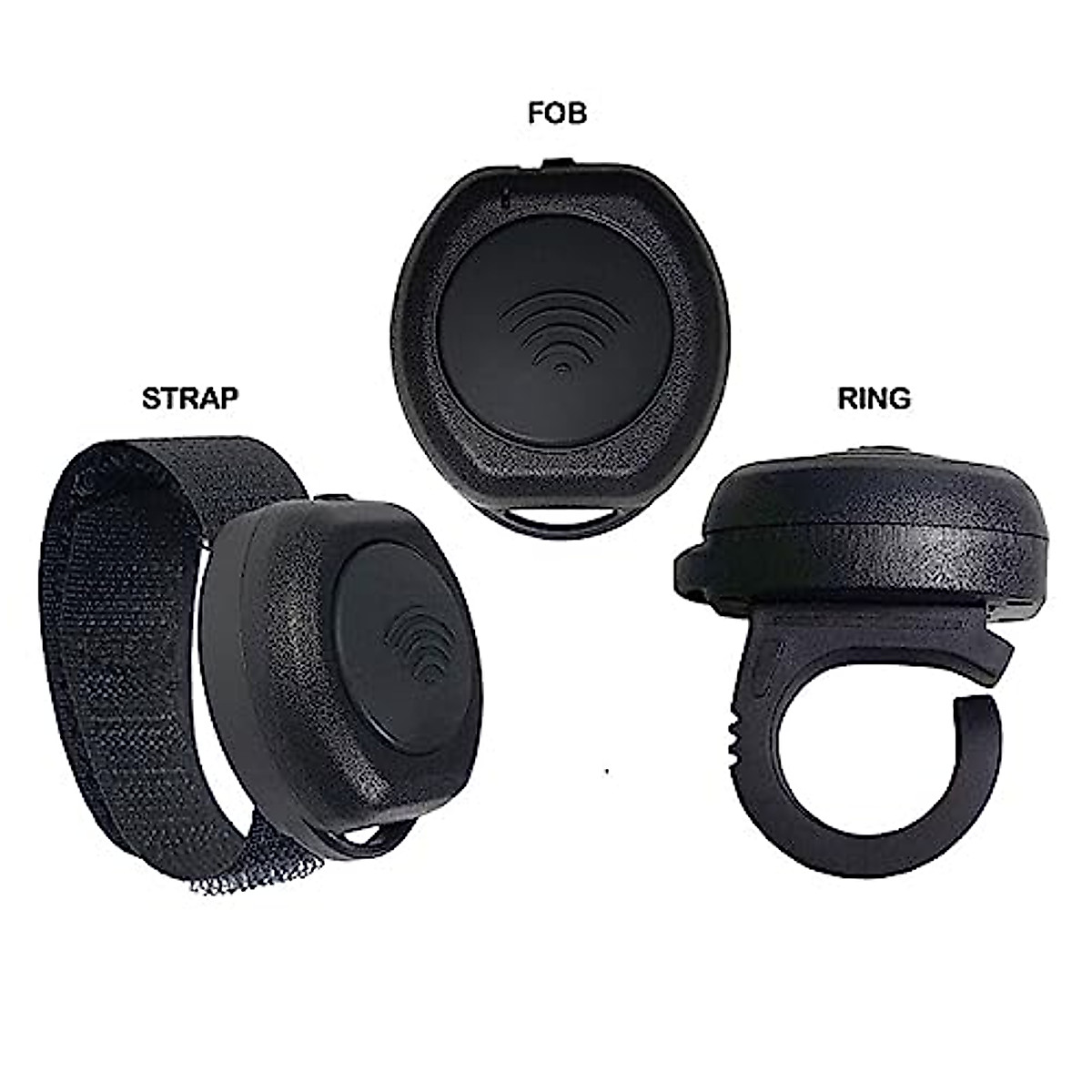 PRYMEBLU® Bluetooth Wireless PTT Button Switch ZELLO, Wave Communicator, ESChat, Unity, Streamwide and Many Other PoC Push-to-Talk Apps (BT-PTT-ZU-Super Mini-Strap)