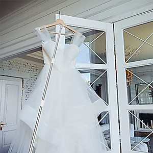 Pole 2pcs Clothes Reach Poles Retractable Clothes Drying Fork Stainless Steel Clothesline Rod Pole Wardrobe Hook Adjustable Reaching Pole for Balcony Closet Reach Tool