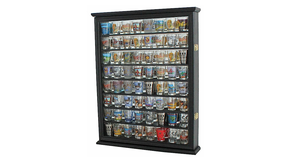 64 Shot Glass Display Case - Perfect for Collectors