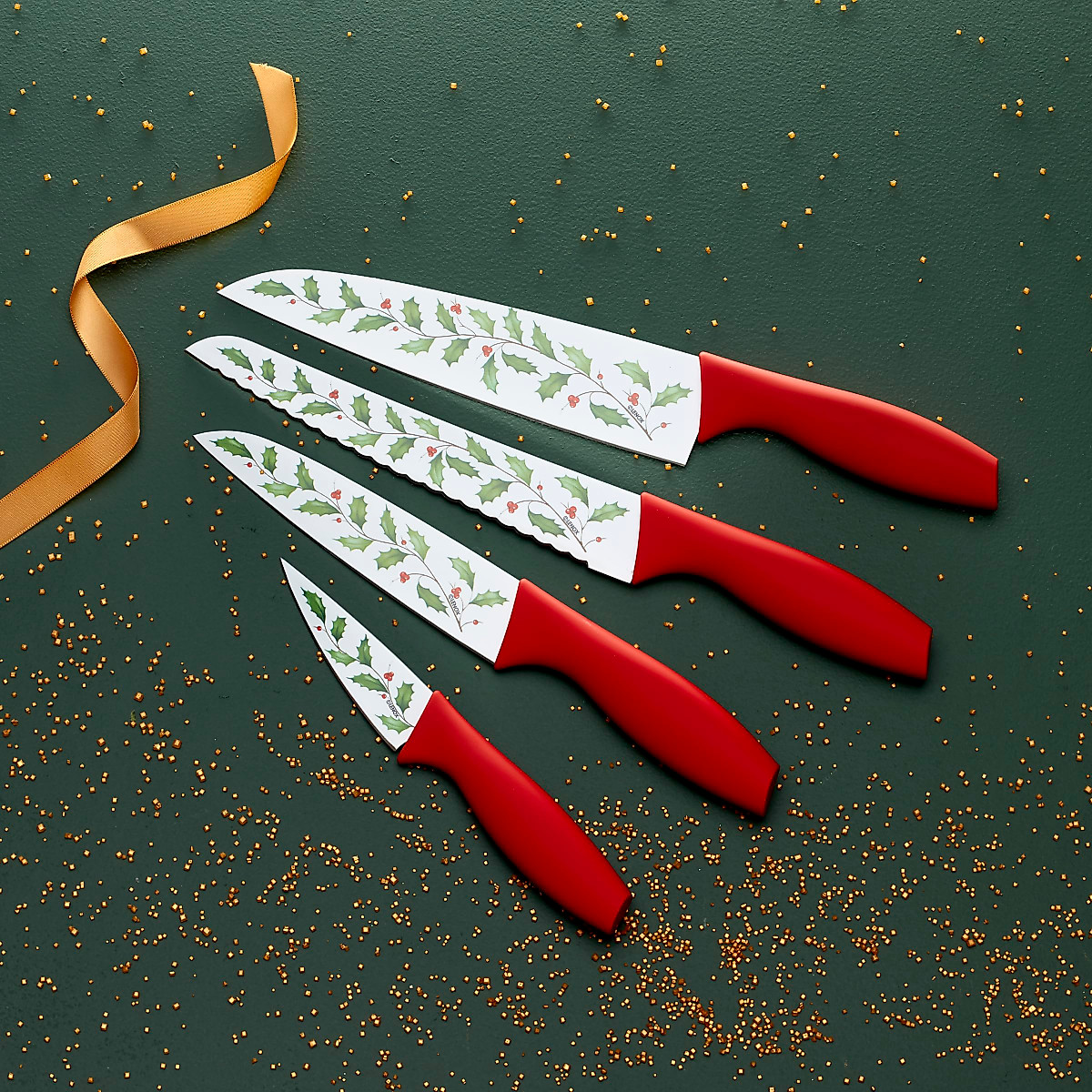 LENOX 895034 Holiday Printed Knives, Set of 4