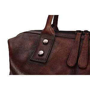 Iswee Shoulder Bag Satchel Purses Vintage Leather Handbags for Women Luxury Tote Purse Large Crossbody Bags Hobo (Coffee)