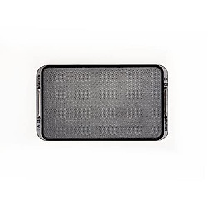 Power XL Smokeless Electric Indoor Removable Grill and Griddle Plates, Nonstick Cooking Surfaces, Glass Lid, 1500 Watt, 21X 15.4X 8.1, black