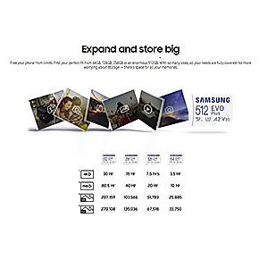 Samsung Evo Plus microSD SDXC U3 Class 10 A2 Memory Card 130MB/s with SD Adapter 2021 (128GB)