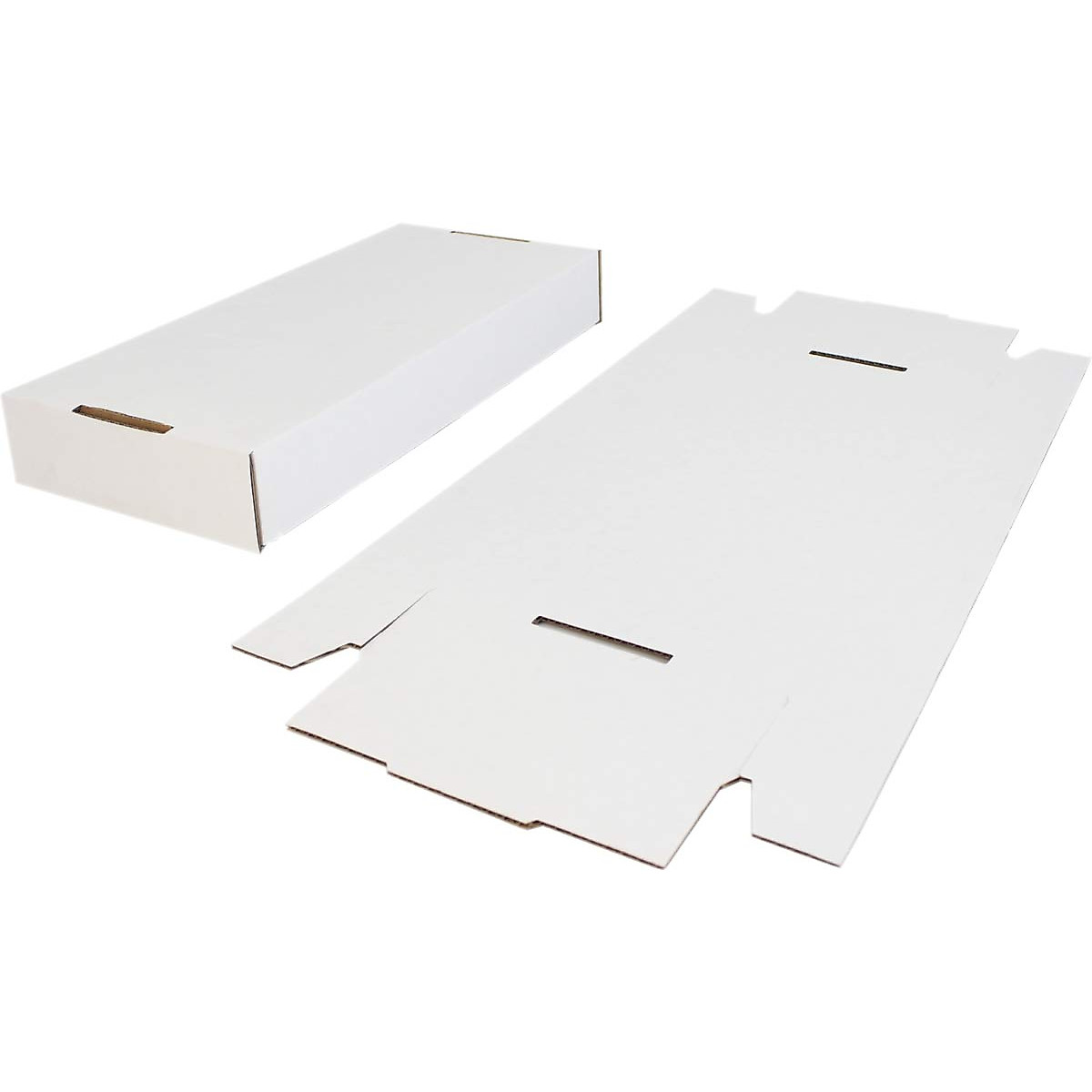 Square Deal Recordings & Supplies Set of 5-7 inch 45rpm Vinyl Record Storage Box - Sturdy Cardboard with Removable Lid - Holds up to 200 7 inch Records