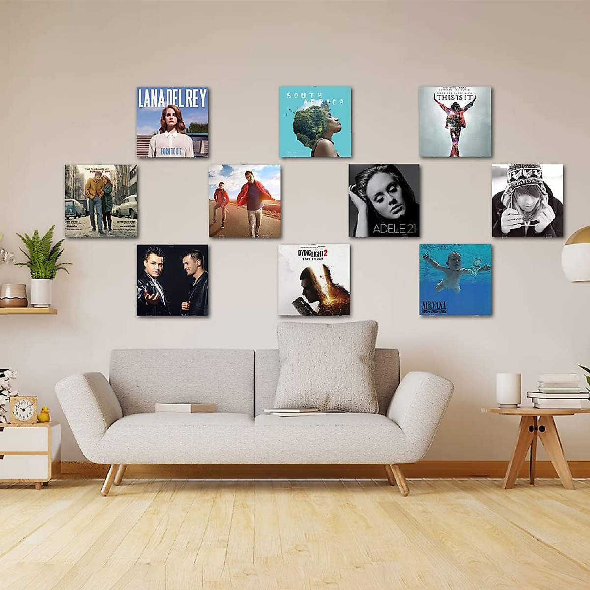 BiJun Vinyl Record Display Shelf Wall Mount, 18 Pack Minimalist Acrylic Vinyl Holder Wall Display Stand Record Album Shelves Wall Mounted Display for LP, CD, Card Collection, Magazine in Office Home