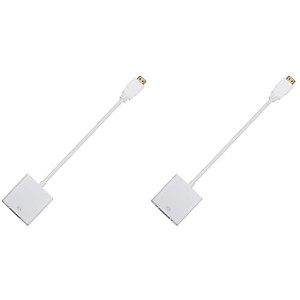 Milisten 2pcs vga cable portable Adapter Home Converter Video Cable Convert Cable Adapter Cable Multi Function Adapter VGA Converter 1080p Office Supplies abs white Multifunction
