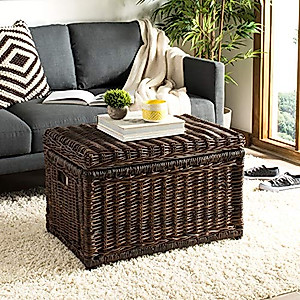 Misc 30" Wicker Storage Trunk Brown Rattan