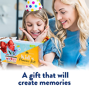 Home Grown Paint & Grow Flower Gardening Kit Set for Boys and Girls - Craft Activity Toy for Kids, Ages 5 6 7 8-12 Years Old - Unique Birthday Present - Plant Gift Toys