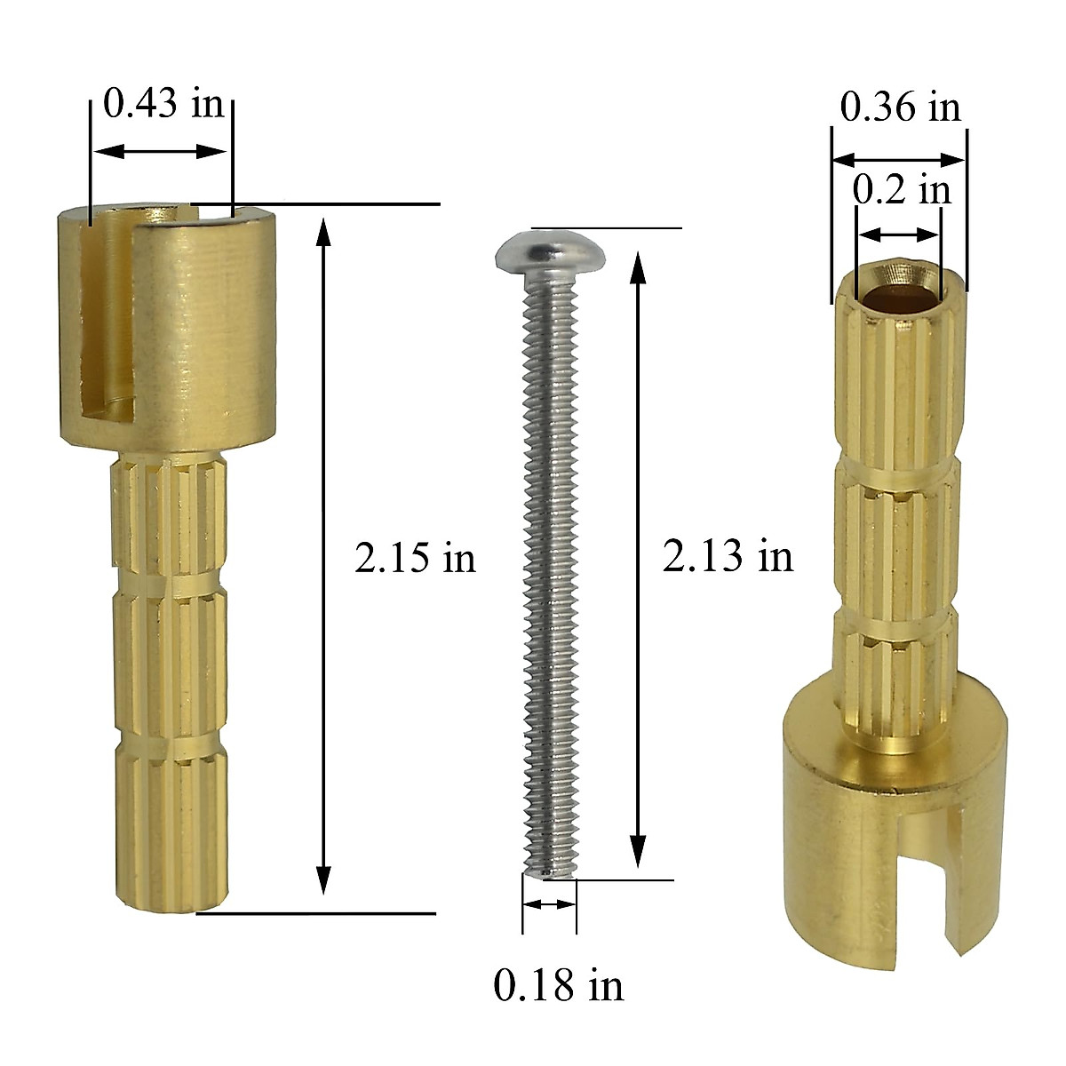 2 Pcs 970-0770 Stem Adapter with Screw for Faucet, Plumbing Equipment Replacement, Brass