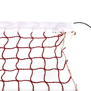 VGEBY1 Badminton Net, Adjustable Foldable Training Badminton Regulation Nets, Badminton Training Mesh for Outdoor Sports(Jujube Red)