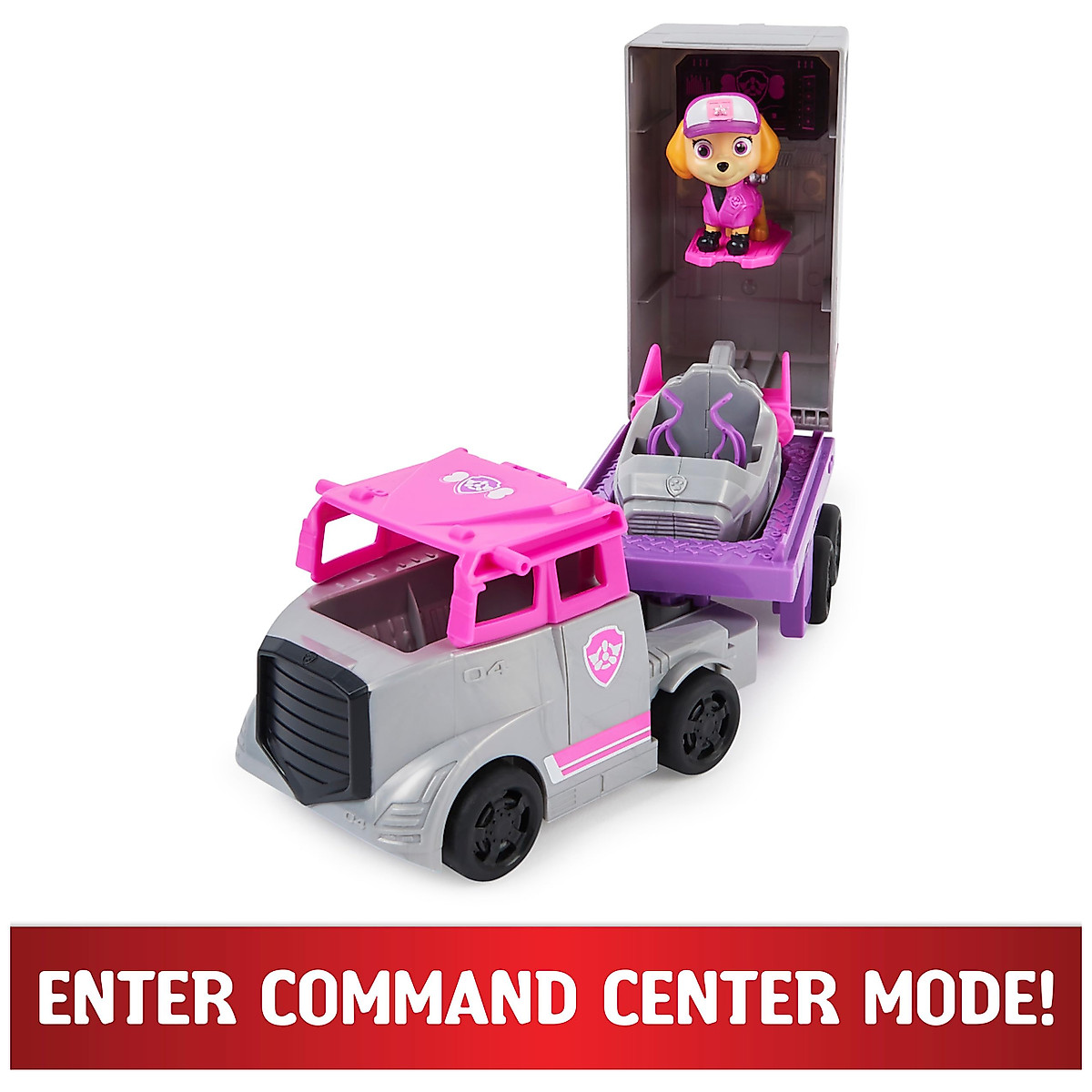 PAW Patrol, Big Truck Pup’s Skye Transforming Toy Trucks with Collectible Action Figure, Kids Toys for Ages 3 and up