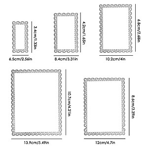 3 Sets Cuttting Dies for Card Making, FineGood Geometry Metal DIY Cutting Die Frames Die-cuts Stencils for Scrapbooking Album Decoration
