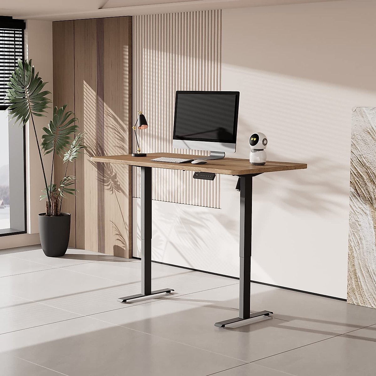 IWEICARE Computer Workstations Electric Adjustable Standing Desk Frame, Stand up Desk Frame, Sit Stand Desk Legs with Memory Function, Black Frame Only