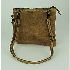 Myra Bag White & Brown Cowhide Shade Bag S-1171