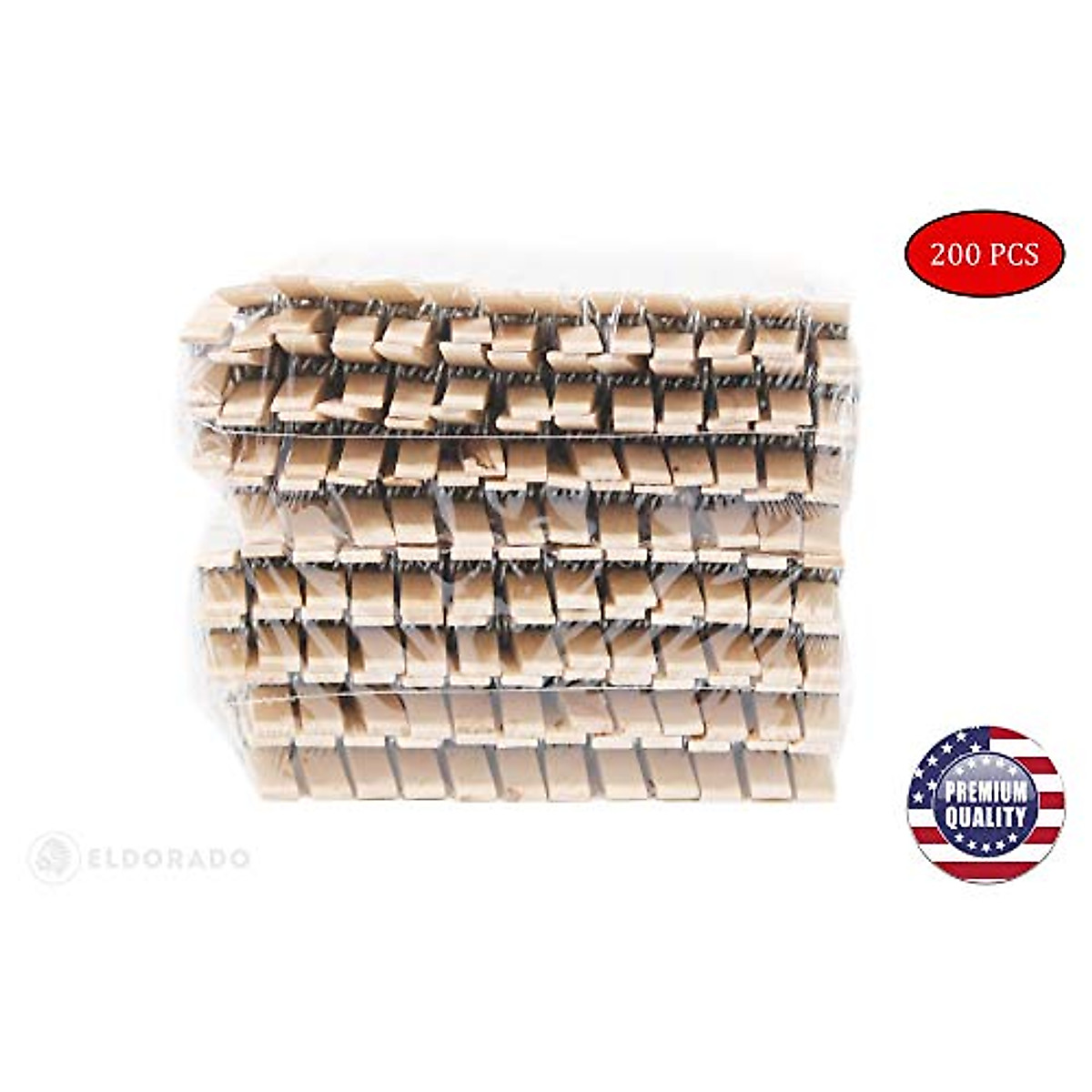 Eldorado Clothespins, Standard Natural Wooden, Stain Proof, 3 inch, 200 Value Pack, for Multipurpose Everyday Laundry, Clothes, Towels, Craft, Photos, Pictures, Decor, Baby Shower, Art Wall