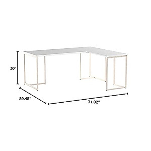 Bush Business Furniture Method Home Office Desk, 72W, White