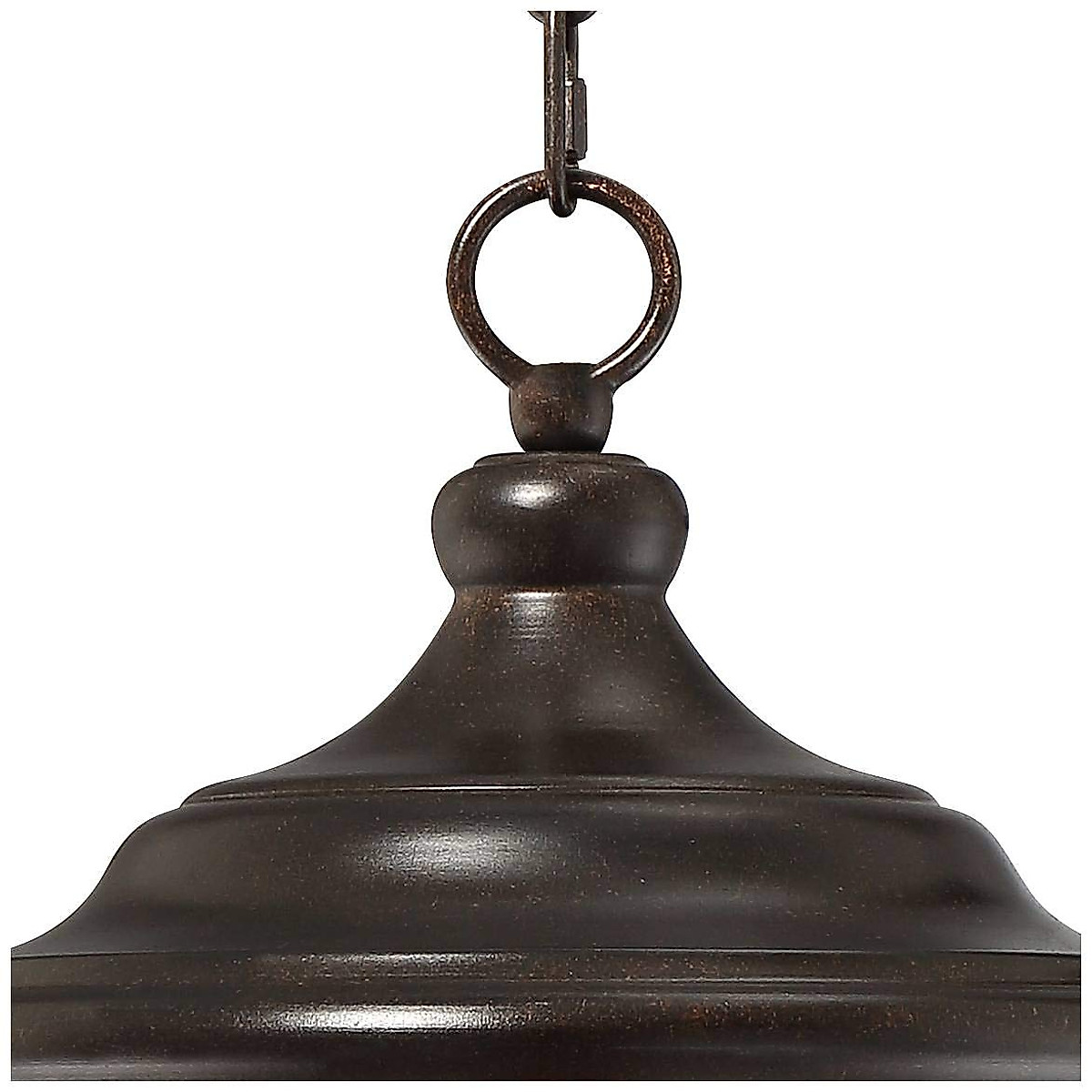 Carriage Country Outdoor Ceiling Light Hanging LED Dimmable Bronze 22" Clear Seedy Glass Decor Exterior House Porch Patio Outside Deck Garage Front Door Garden Home Roof Gazebo - Franklin Iron Works