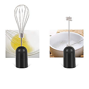 SOLTRONICS 5-in-1 Hand Blender, 5-in-1, 8-Speed 500 Watts Stick Blender with 860ml Food Grinder, 600ml Container, Milk Frother, Egg Whisk for Puree Infant Food, Smoothies, Sauces and Soups, Black