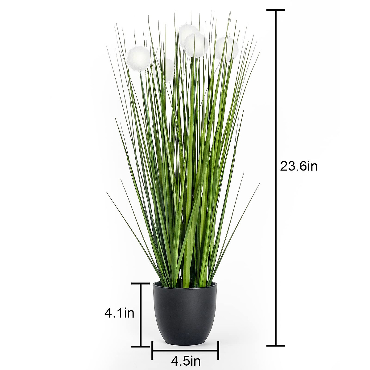 luxsego Artificial Plants with Pot - 23.6 Inches Artificial Snowball Flower Desk Decorations, Fake Plants Greenery Decor for Home, Office, Bathroom, Wedding, Garden, Indoor and Outdoor