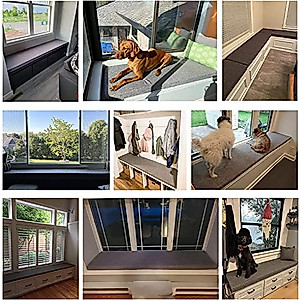 RCDPK Custom Bench Cushion,Personalized Size Bench Pad,Linen Seat Cushion for Indoor Furniture Outdoor Garden Patio,Customized Bay Window Cushions,Banquette Cushions,45D High Elasticity Foam Sponge