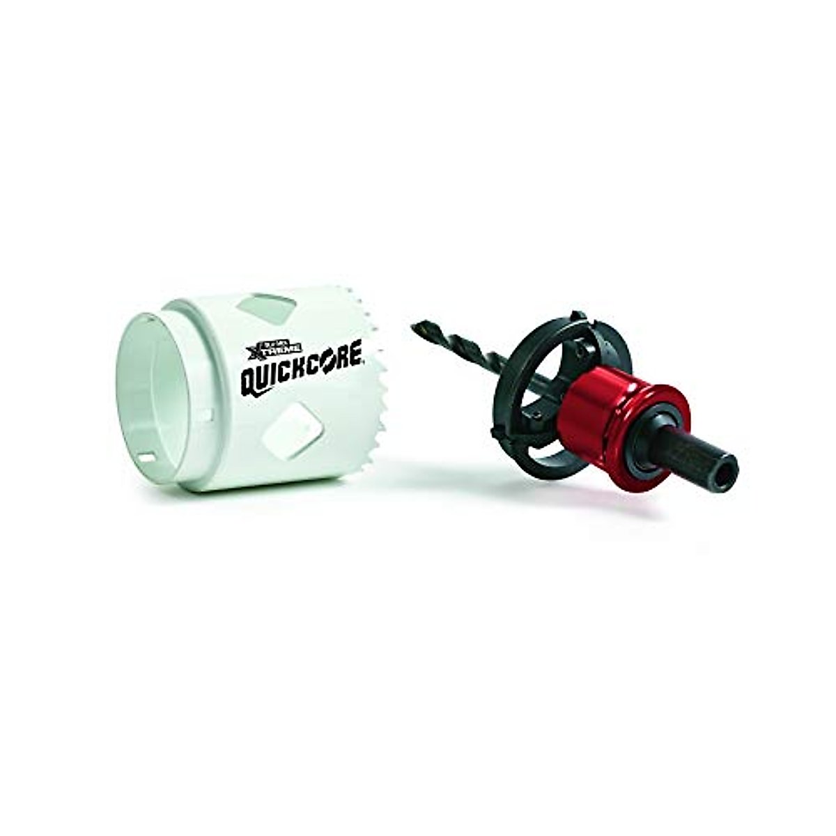 Disston QuickCore 7 pc Set - 1 Each: 1", 1-1/4", 1-1/2", 1-3/4", 2", and 2-1/2" Hole saws, Arbor with a Pilot Drill bit, Hex Key