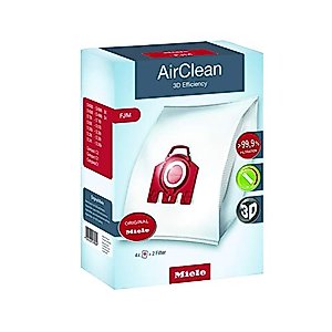Miele AirClean 3D FJM Vacuum Cleaner Bags, 4 pack