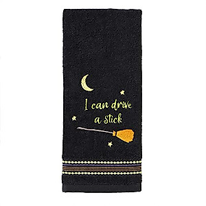 SKL Home by Saturday Knight Ltd. Drive A Stick Hand Towel (2-Pack), Black