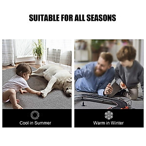 Vicwe Chair Mat, 1/6" Thick 35"x55" Office Home Chair Mat for Hard Floor Protection, Anti-Slip, Multi-Purpose Floor Mat for Porch, Study,Restauran,Office (Light Gray)