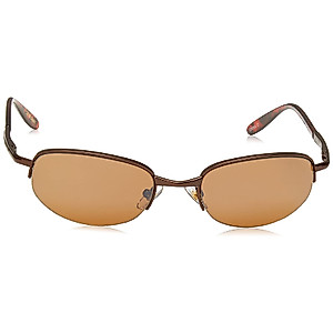 Foster Grant Men's Driver 52 Oval Sunglasses, Bronze/Brown, 54 mm
