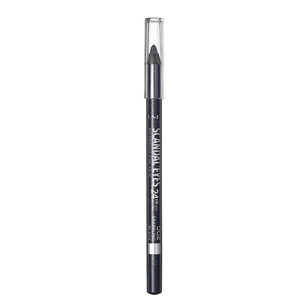 Rimmel Scandaleyes Waterproof Kohl Kajal Eyeliner, Sparkling Black, 0.04 Fl Oz, Pack of 2