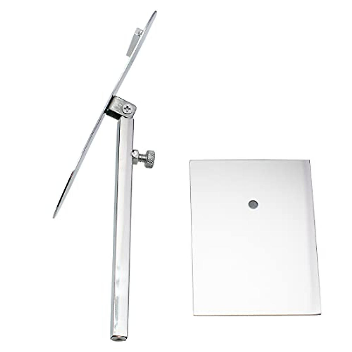 DZLOHAS Shoe Display Stand Silver, Risers Stand Countertop Adjustable Shoe Rack Retail Supplies Stainless Steel Shoe Display, 2 Sets of Shoe Rack