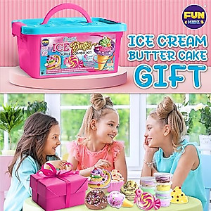 Gift Butter Slime Kit for Girls 10-12, FunKidz Ice Cream Fluffy Slime Making Kit Ages 8-12 Kids Slime Toys Ideal Birthday Party Present
