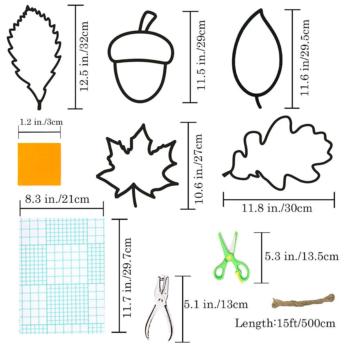 EXQUISS 10 Pieces Fall Leaf Suncatcher Craft Tissue Paper Suncatchers Autumn Decorations DIY Window Art Autumn Sun Catchers for Kids Silhouette Window Decorations Classroom Activity Thanksgiving Art