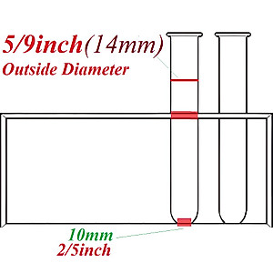 2 Pack Acrylic Test Tube Rack, 24Wells, for 5/9“ OD Tube (13 ±0.1mm，MAX for 14mm) Centrifuge Tube Holder for Labortory Holder Lab Test Tube Transparent
