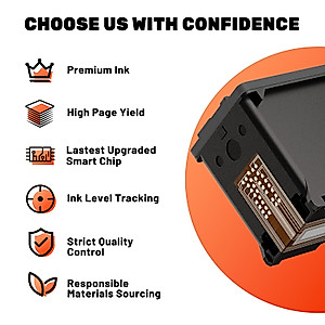 COCCINK 63XL Remanufactured Ink Cartridge Replacement for HP 63 XL F6U64AN for Officejet 3830 4650 4652 5200 5252 5258 Envy 4520 4512 Deskjet 1112 2132 3630 Printer (1 Black, 1 Tri-Color) Combo Pack