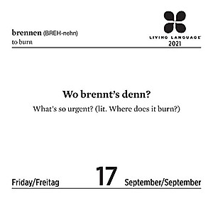 Living Language: German 2021 Day-to-Day Calendar