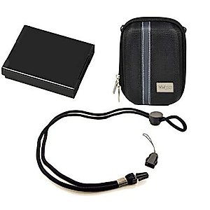 Stuff I Need Package for Panasonic Lumix DMC-ZS20 Digital Camera - Includes: DMW-BCG10 High Capacity Replacement Battery + Deluxe Hard Shell Padded Case + Neck Strap