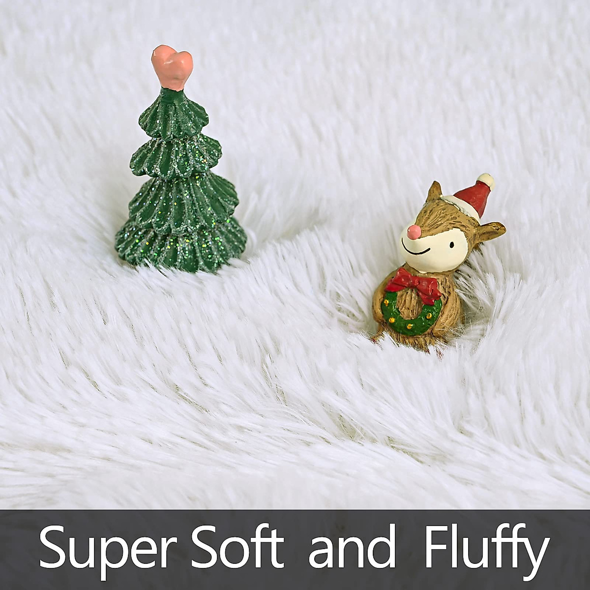 Lascpt Area Rugs for Living Room, Super Soft Fluffy Fuzzy Rug for Bedroom, Cream White Furry Shag Rug 6x9, Plush Carpet Home Decor for Girls Kids Dorm Room, Accent Indoor Non-Slip Baby Nursery Rug